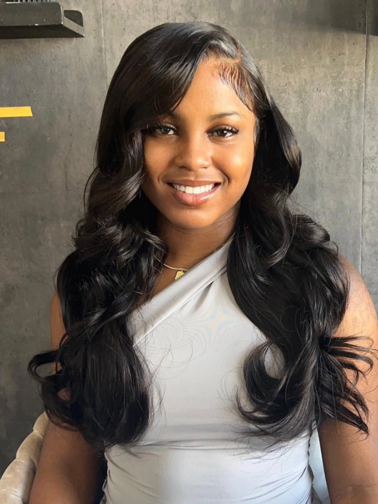 Body Wave Invisible Knot Wig Ready & Go 5x5 Glueless HD Lace Closure W ...